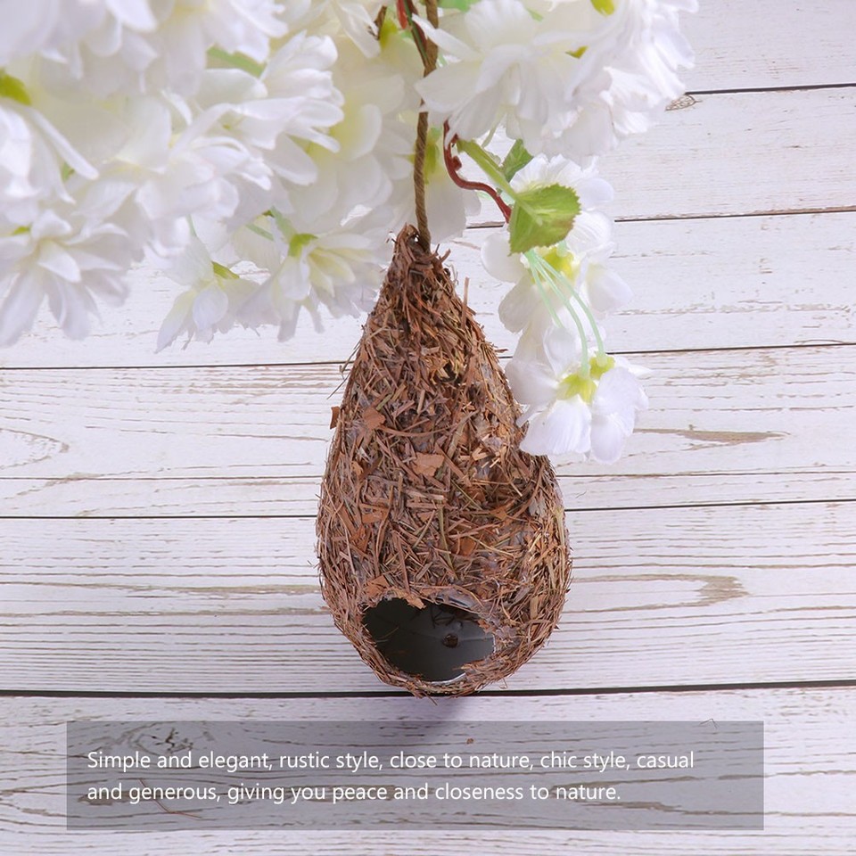 Bird Nest for Birds Supplies Straw Hanging Nest for Breeding | eBay UK