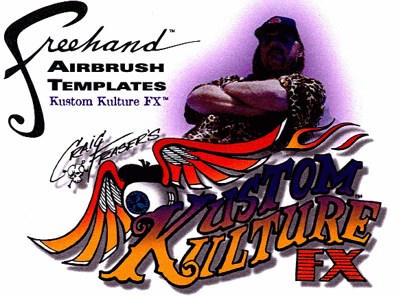 Artool Freehand Airbrush Stencils Craig Fraser Kustom Kulture FX Mini ...