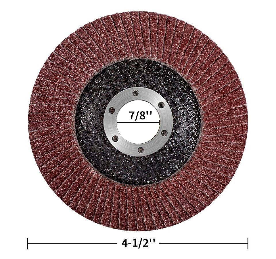 28PACK 4.5inch Aluminum Oxide Flap Discs 40 60 80 120Grit Grinding ...