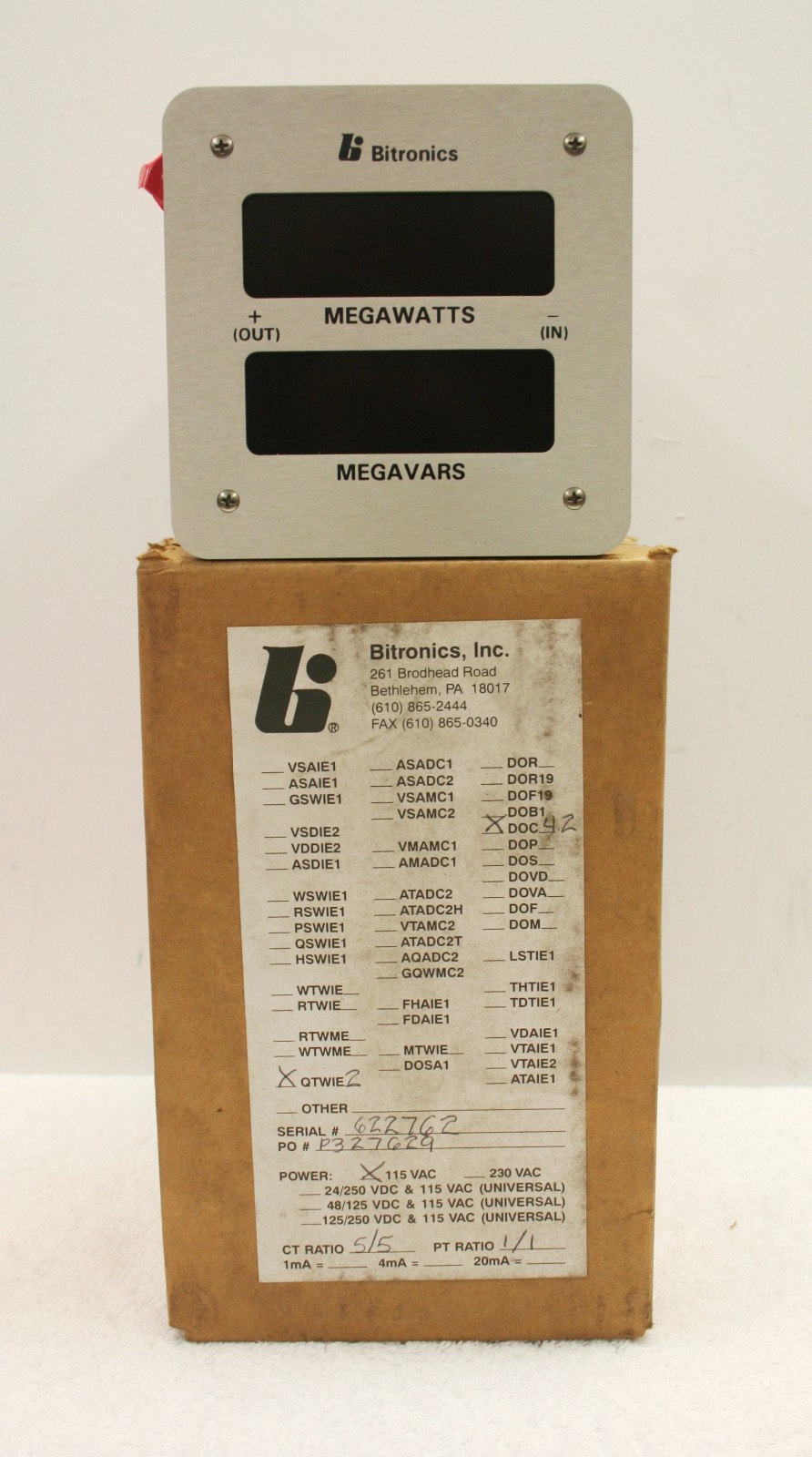 Bitronics QTWIE2 DOC4.2 Digital Power Meter **New in Box** | eBay