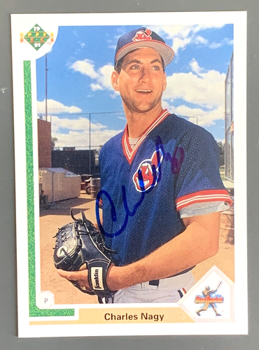 1991 Upper Deck Charles Nagy Autographed Card Rookie Cleveland Indians ...