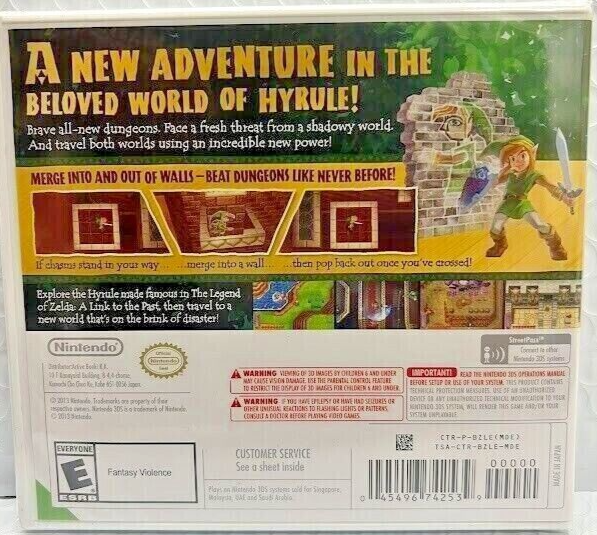 The Legend of Zelda: A Link Between Worlds 3DS Brand New Game (2013 RPG ...