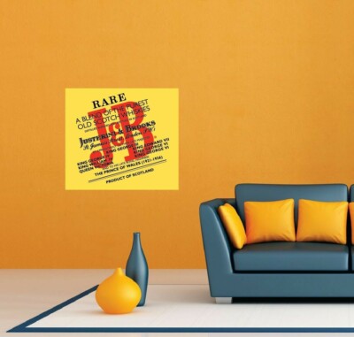 J&B Scotch Whisky Room Bar Restaurant Wall Decor Sticker Decal 22"X22 ...