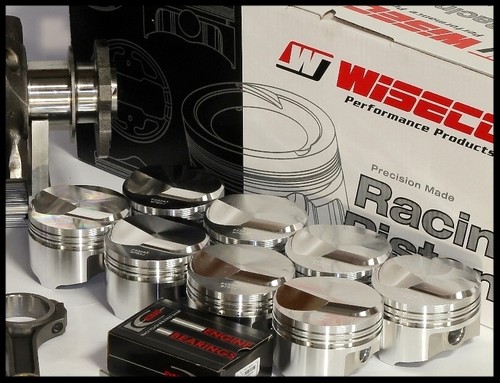 BBC CHEVY 496 WISECO FORGED PISTONS 4.310 060 OVER +25cc DOME WD-03428 ...