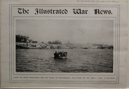 1915 WWI WW1 PRINT KUT-EL-AMARA & TIGRIS KUFA IN MIDSTREA BRITISH ...