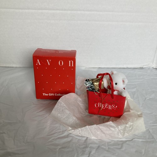NIB Avon Gift Collections Holiday Friend Ornament - Teddy in Bag ...