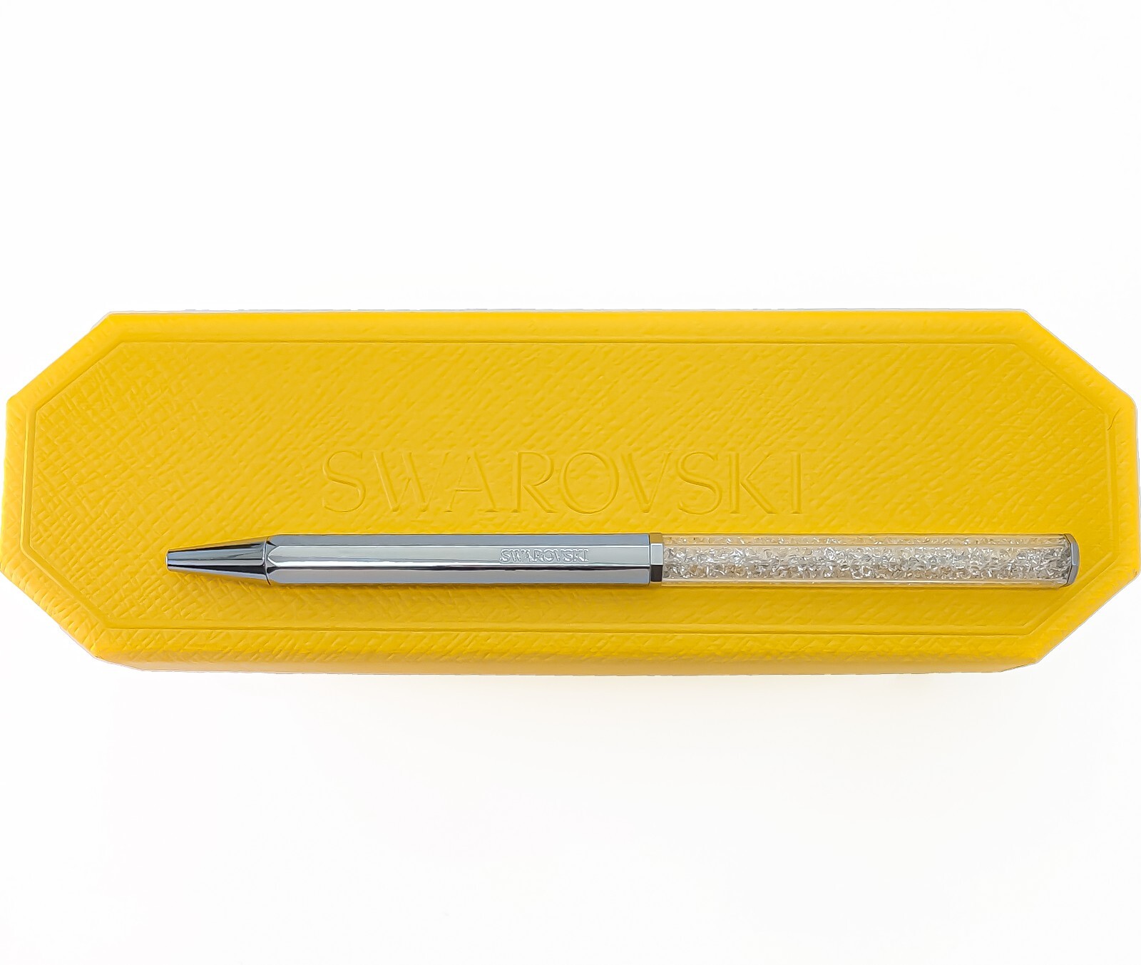 NEW 100% Authentic SWAROVSKI Silver White Crystalline Ballpoint Pen ...