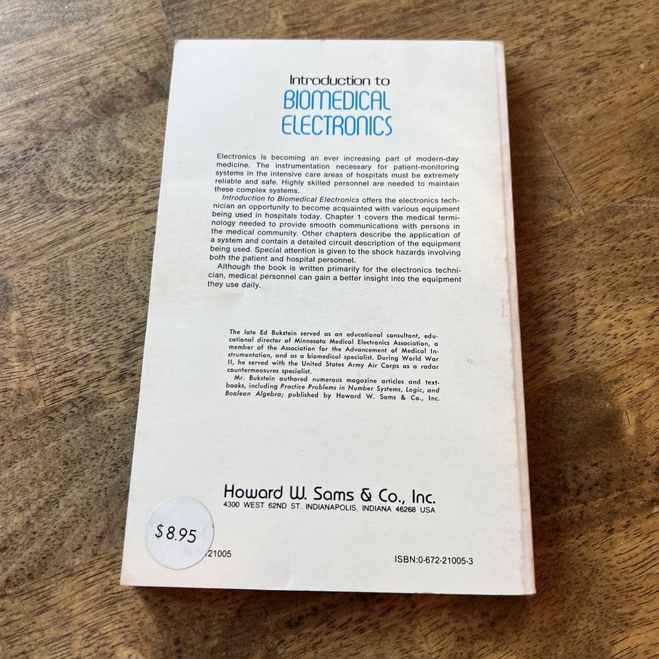 Introduction to Biomedical Electronics by EDWARD BUKSTEIN - ONE OWNER NEAR MINT | eBay