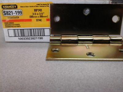 Stanley Door Hinge S821-520 4" Satin Brass Tone | eBay