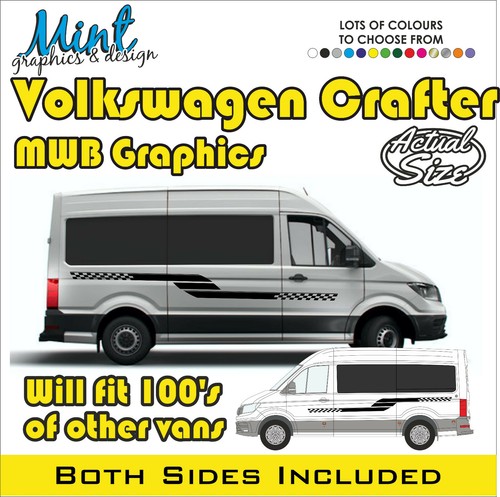 MWB VOLKSWAGEN CRAFTER VW Camper MOTORHOME MK2 Decals Stickers Van ...