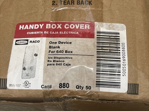 Handy Box Cover, Blank, Steel By Hubbell-Raco 880 Pack Of 5 | eBay