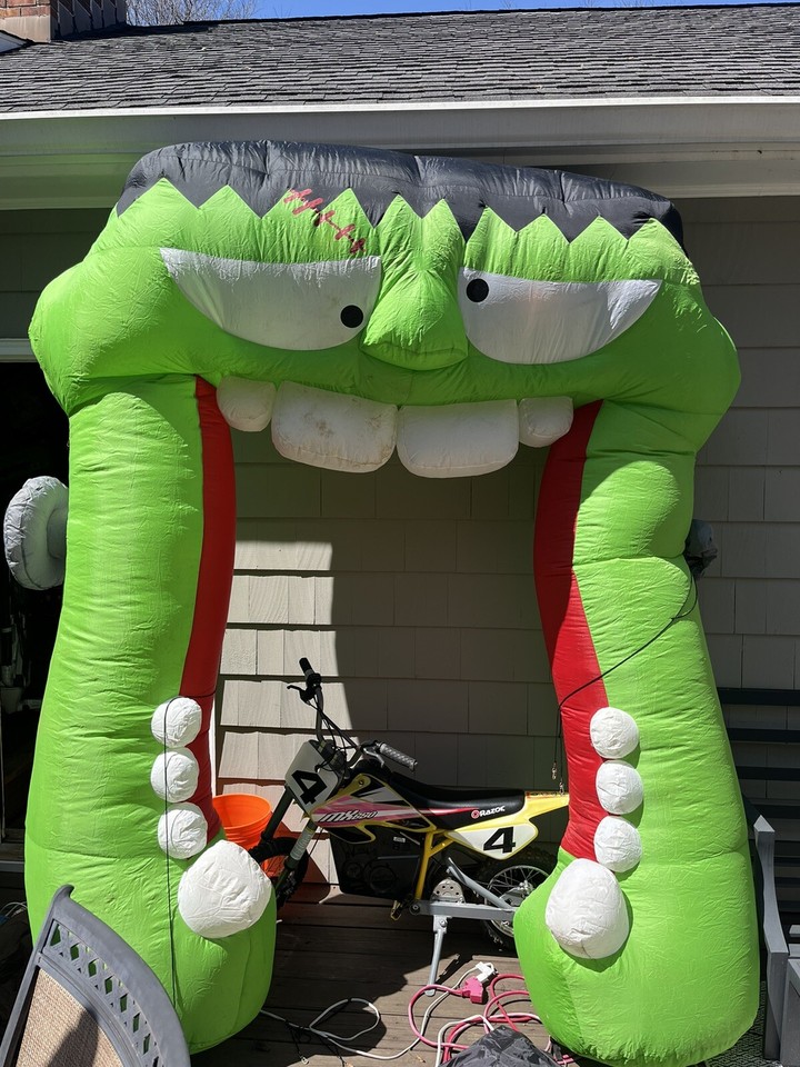 Gemmy Airblown Inflatable Frankenstein Arch Spirit Halloween Box READ ...