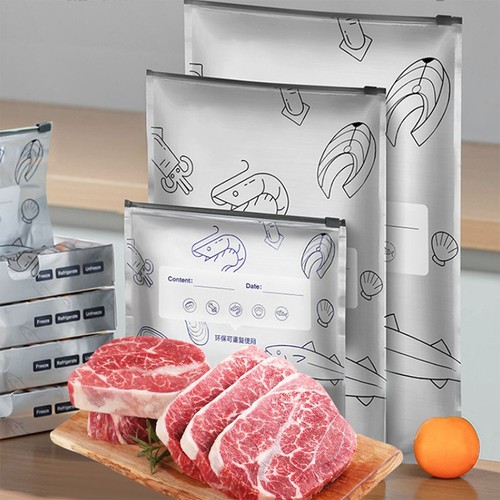 10Pcs/Bag Large Capacity Aluminum Foil Food Bag Leakproof Kitchen Fresh ...