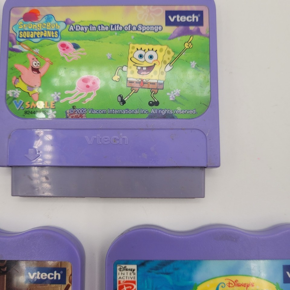 Vtech V Smile Learning System Lot of Five Games SpongeBob Toy Story 2 ...