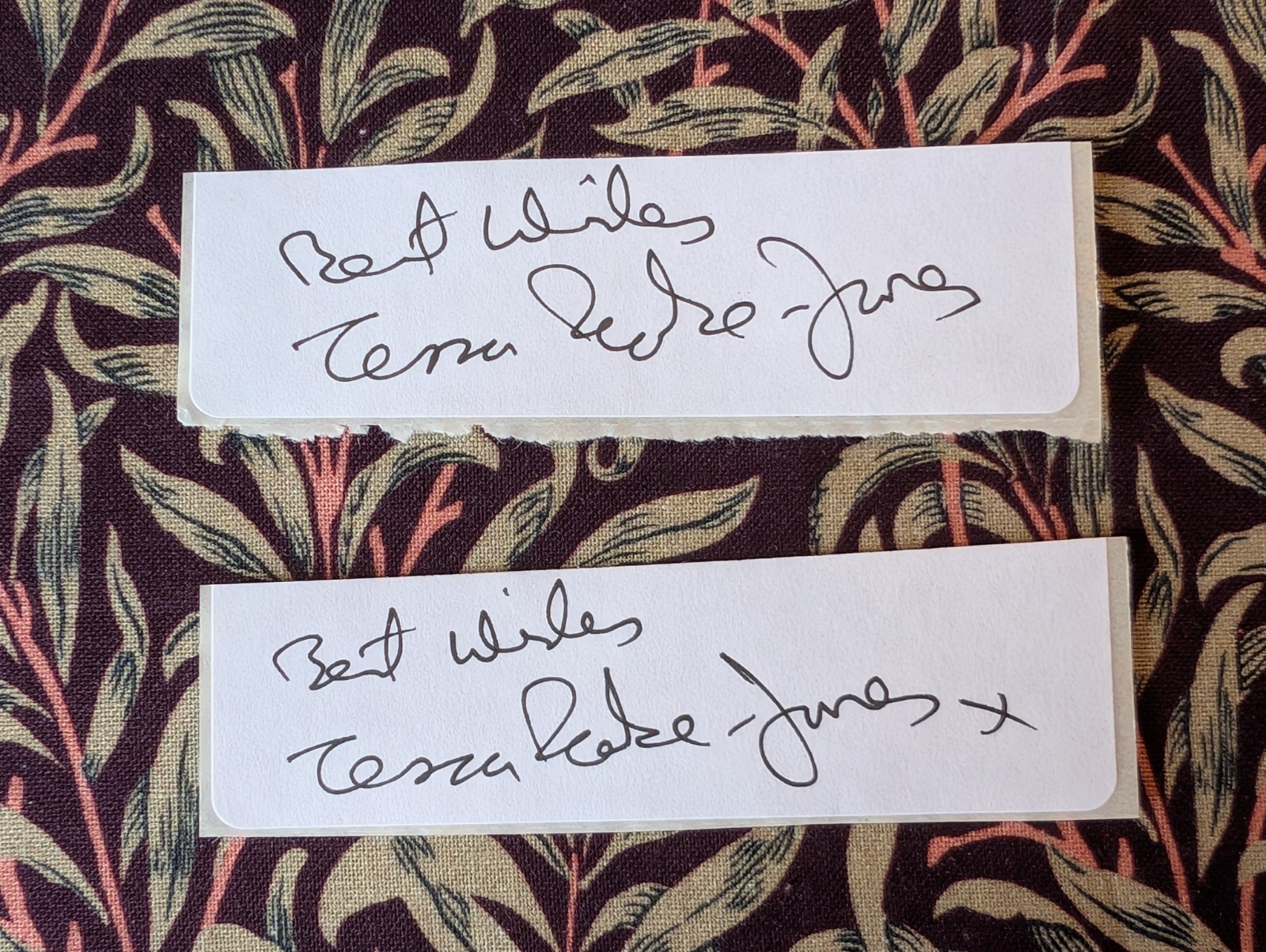 Tessa Peake-Jones 2 Autographs - Signed Stickers - Only Fools And ...