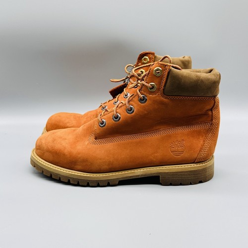 Timberland Boots Mens Size 7 Rust Nubuck Waterproof Work Lace Up Hiking ...