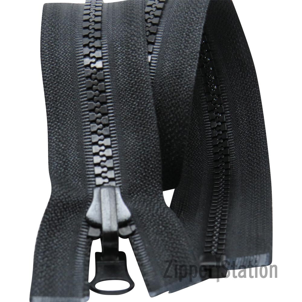 REVERSIBLE Open End Zipper #5 - Chunky Plastic No5 Reversable Zip, 7 ...