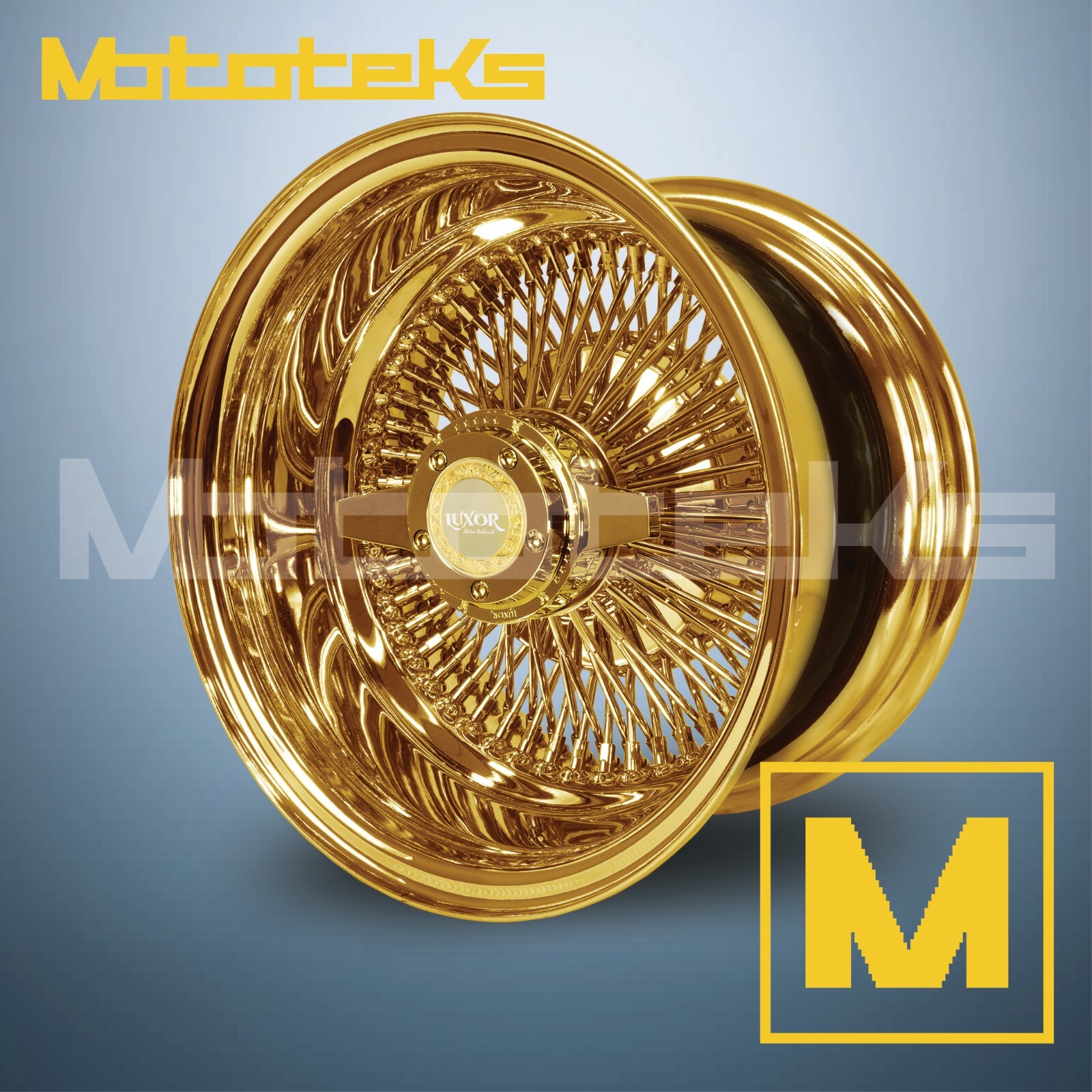 17X9 LUXOR WIRE WHEELS 100 STRAIGHT REV RIMS 24K ALL GOLD WHEEL SET | eBay