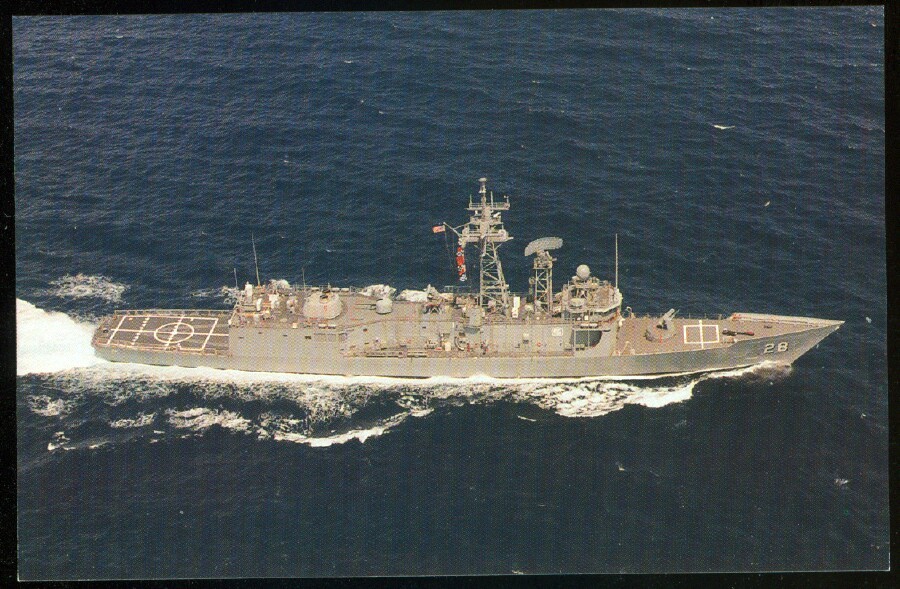USS Boone FFG-28 postcard US Navy Ship guided missile frigate | eBay