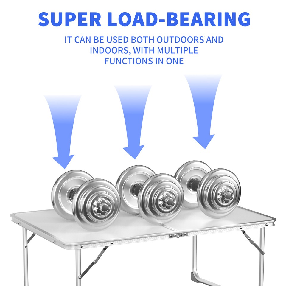 Folding Table Fold Up Tables Camping & Hiking Garden Party Trestle ...