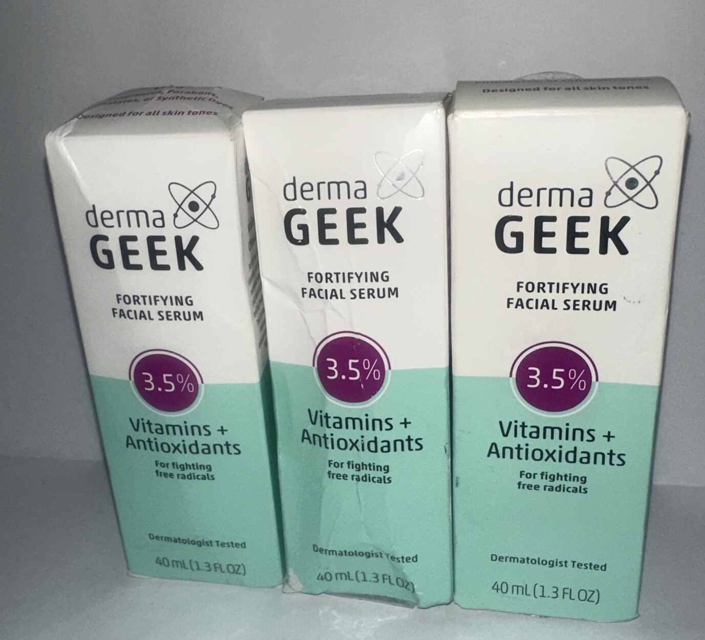 (3 pack) Derma Geek Fortifying Facial Serum 3.5% Vitamins ...
