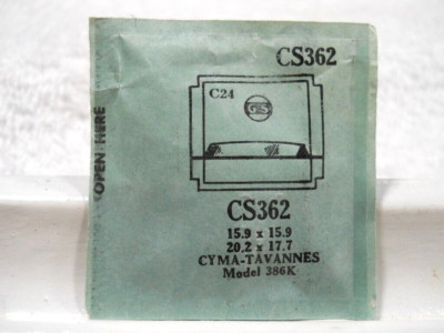 GS CS362 Watch Crystal Fit Model 386K CYMA/Tavannes 20.2 x 17.7 - 15.9 x 15.9 mm | eBay