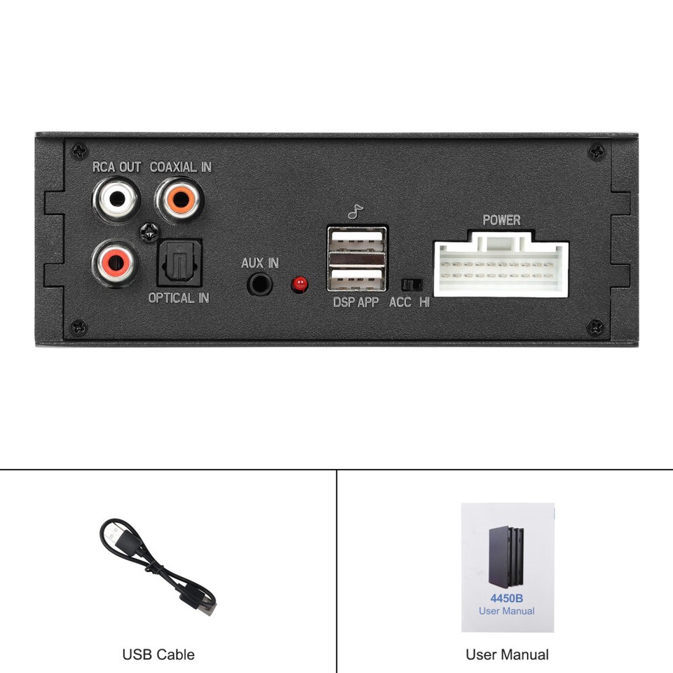 CAR AUDIO DSP AMPLIFIER CAR 4-CHANNEL DSP EQ BLUETOOTH 4-CHANNEL ...