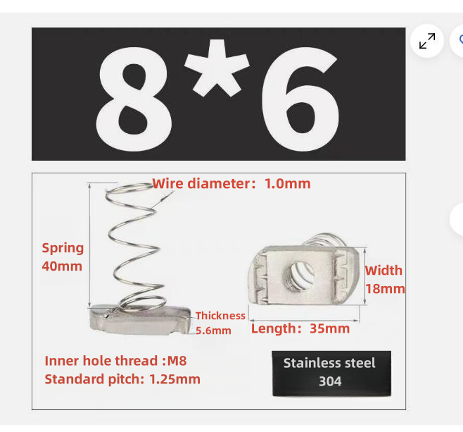 (Qty 30 ) M8-1.25 Strut Spring Nuts for Unistrut / B-Line Channel | eBay