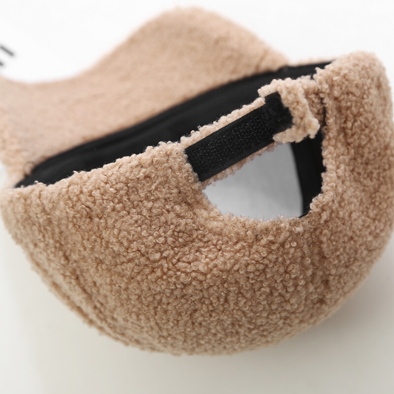 Fuzzy Baseball Cap Fashion Designer Outdoor Winter Travel Adjustable ...