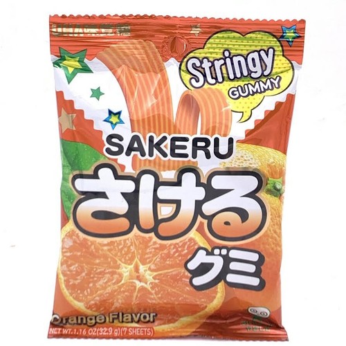 Uha Sakeru Gummy - Orange Flavor 32.9g/(7sheets)悠哈手撕軟糖橙味 | eBay