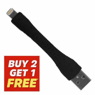 Flex Short USB Cable for iPhone X XR XS 7 11 6S SE 8 Plus Original Data ...