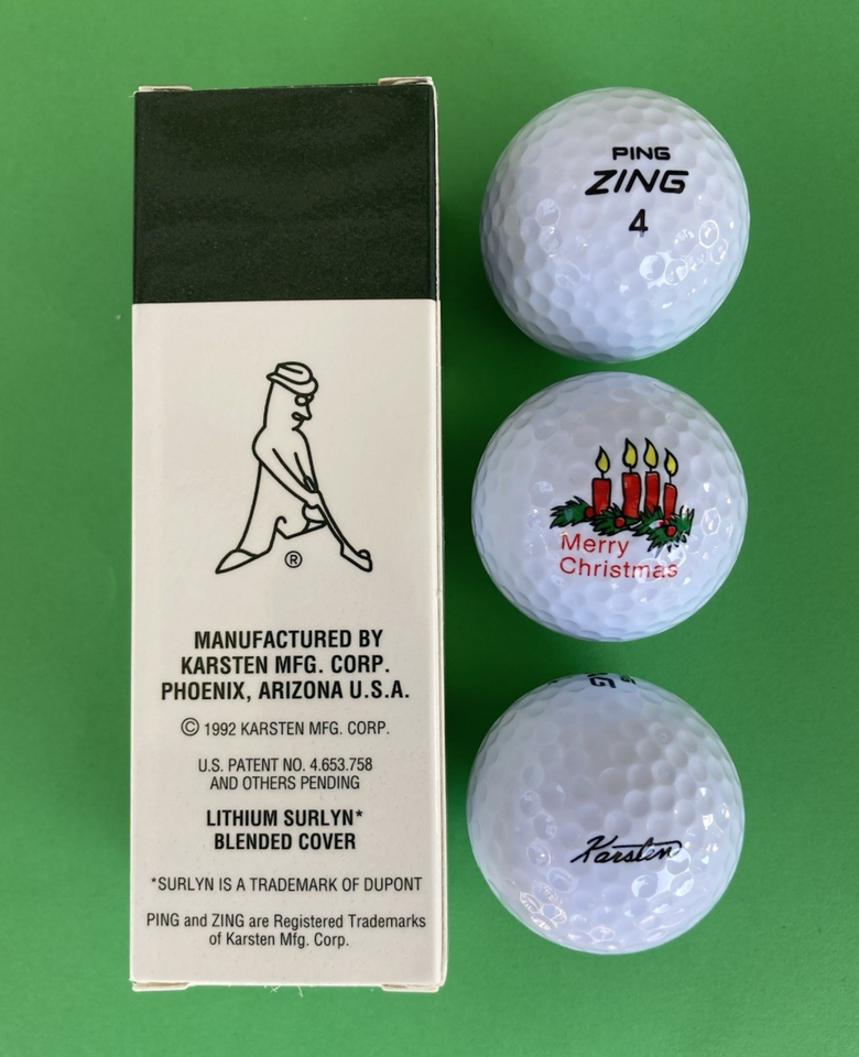 PING ZING by KARSTEN MERRY CHRISTMAS 4 CANDLES LOGO 3 BALLS w/ SLEEVE ...