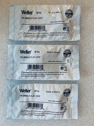 3X ORIGINAL Weller ETU Solder Soldering Tip fits StationsWES51,PES50&51 ...