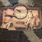 JOHN WAYNE DUKE WALL CLOCK WAYNE ENTERPRISES 14 1/2 x 10 BATTERY ...