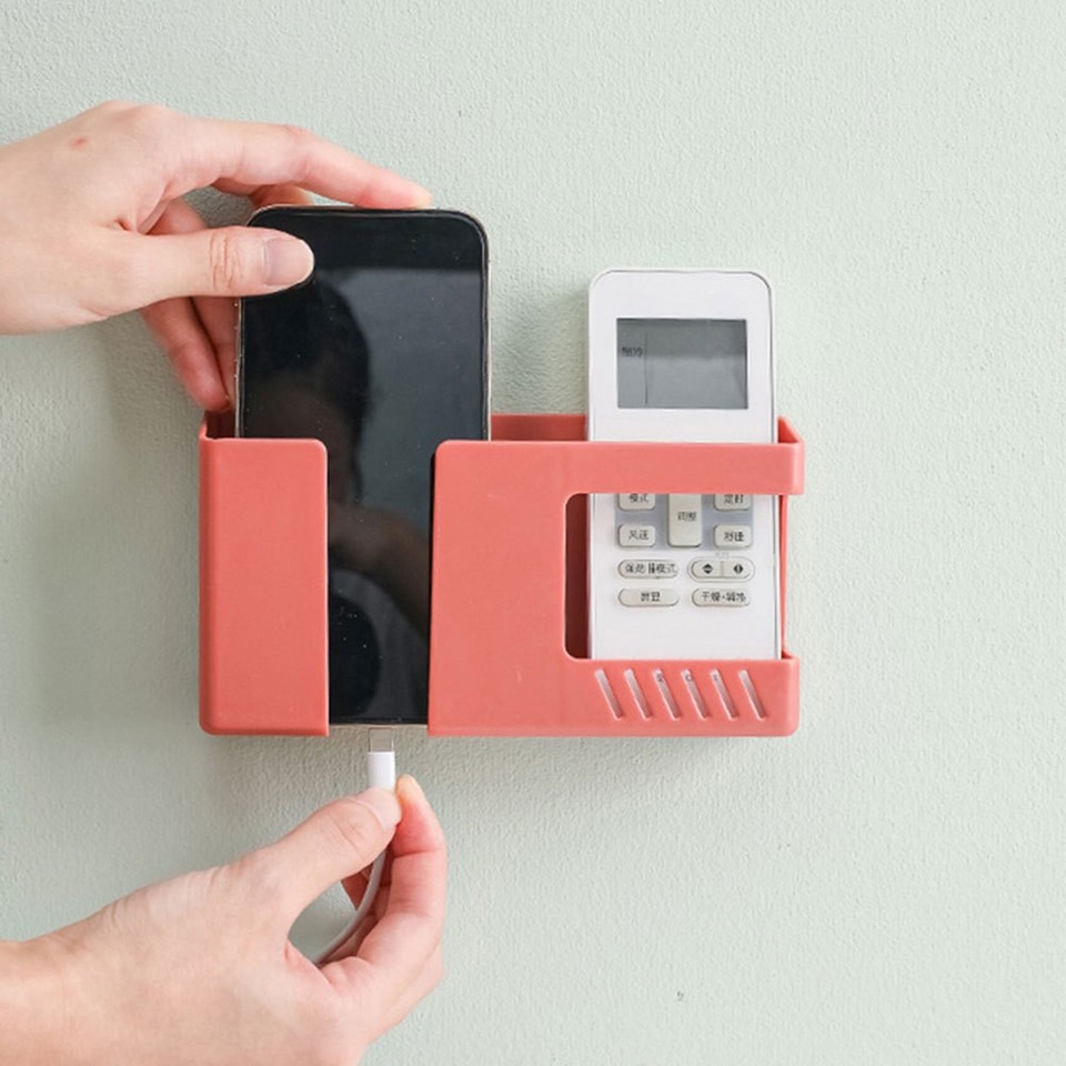 4 Pcs Wall Mount Charging Shelf Mounted Storage Box Phone Holder Cell ...