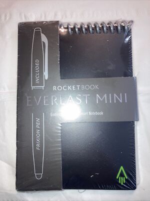 NEW Rocketbook Everlast Smart Reusable Notebook Mini Black + Pilot ...