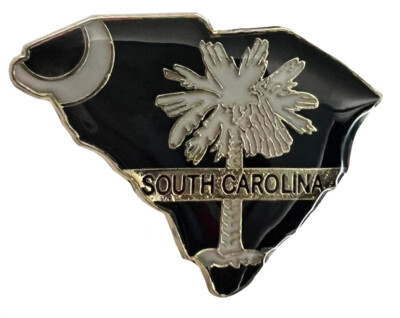 SC South Carolina Blue State Map Motorcycle Hat Cap lapel Pin | eBay