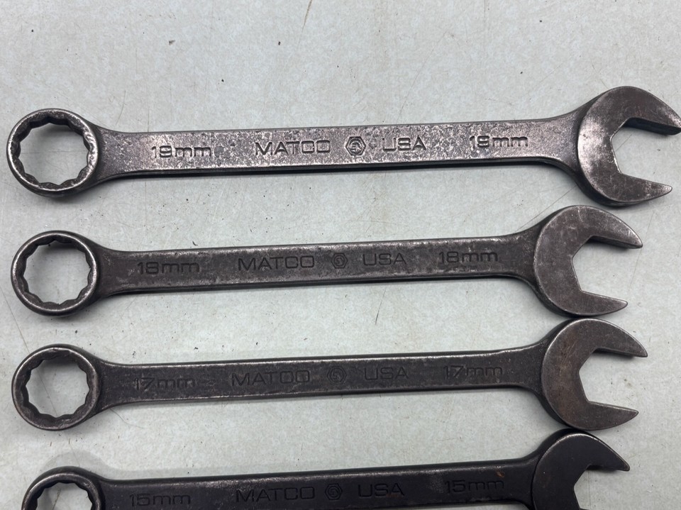MATCO Tools Metric Combination Wrench Set 12mm - 19mm WMB Series USA ...