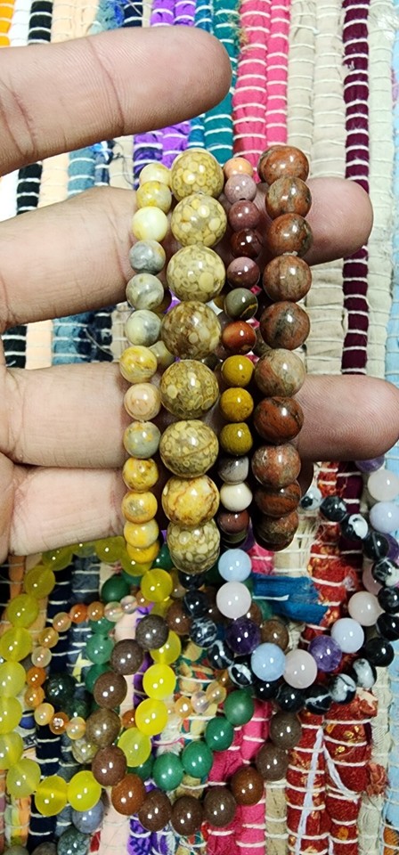 Mixed Material Crystal Bracelet Lot x11 Mix of sizes Gift Quartz Jasper ...