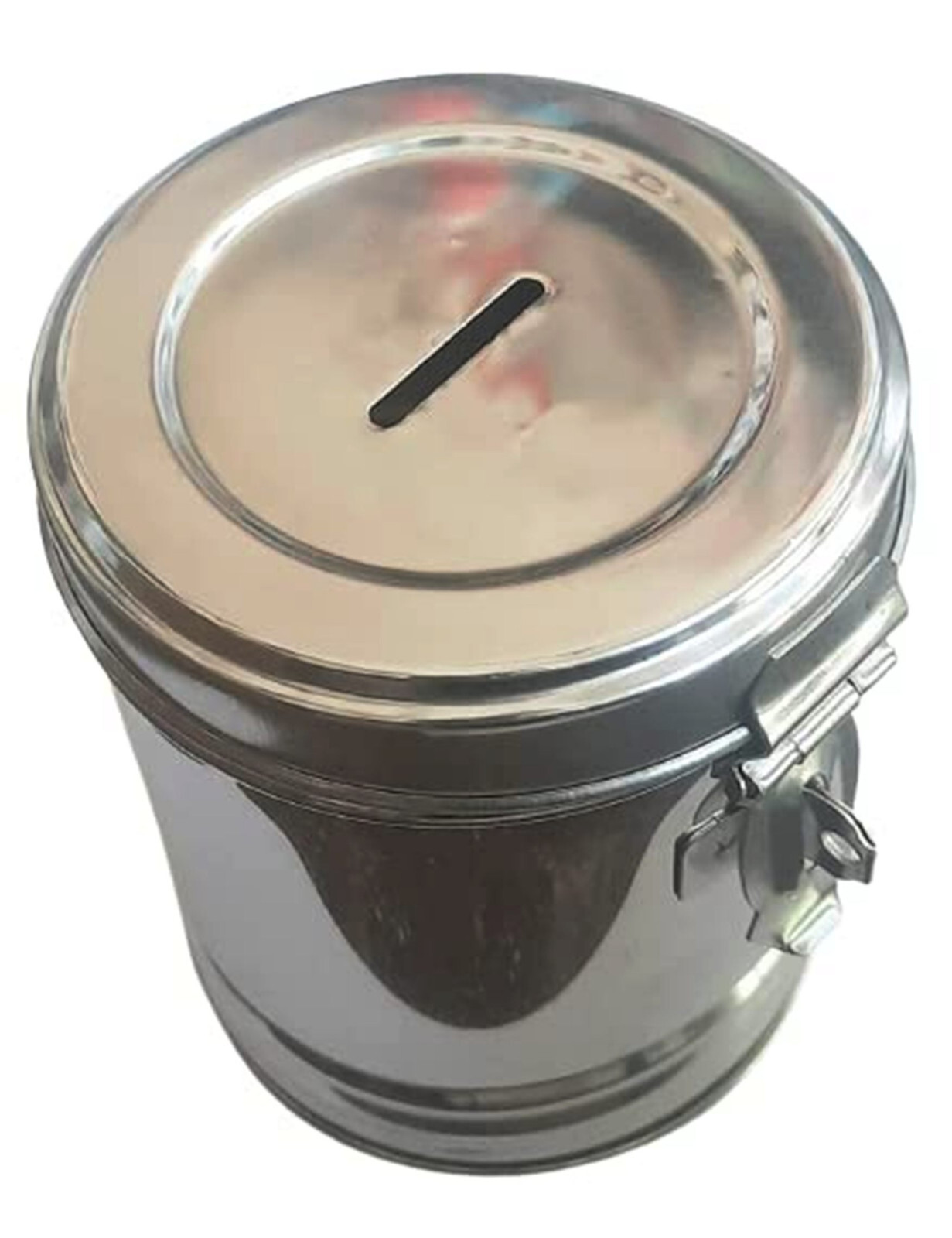 Stainless Steel Drum Donation Coin Box And Money Piggy Bank Coin Free ...