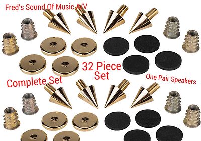 NEW Speaker Floor Spike Complete Kit "For 2 Speakers" Best Rated 32pc ...