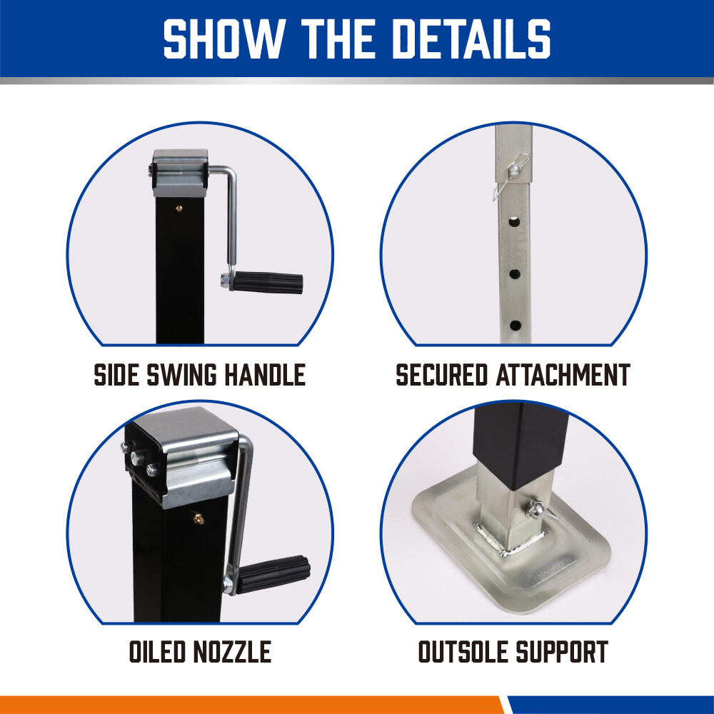 Trailer Canopy Caravan Jack Stand 3175kg 7000lbs Heavy Duty Stabilizer ...