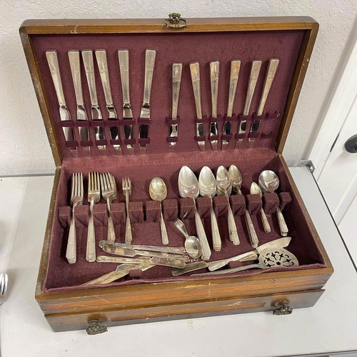 VTG 78pc Deluxe Silverware Prestige Plate Grenoble 1938 4 Star Heirloom ...