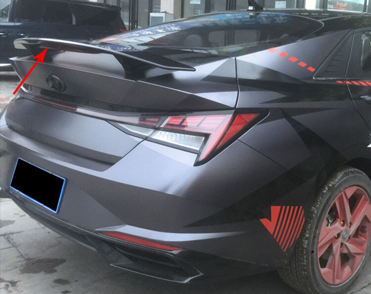 ABS Rear Spoiler Wing 2021-2024For Hyundai Elantra LED Light Un-paint ...