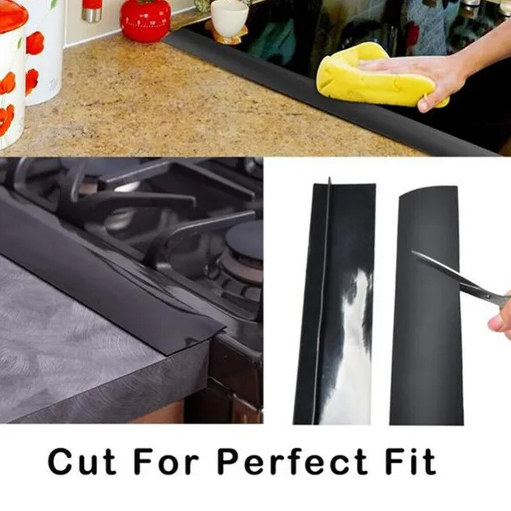 2PCS Silicone Kitchen Seals Gap Filler Stove Counter Cover for Cooker ...