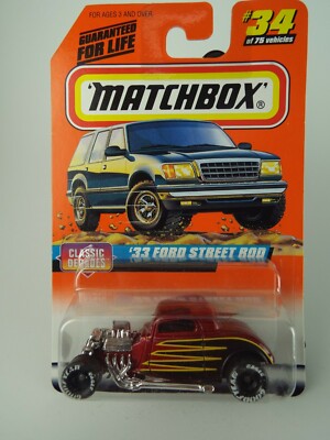 Matchbox Die Cast Car, 33 Ford Street Rod, Number 34, Classic Decades ...