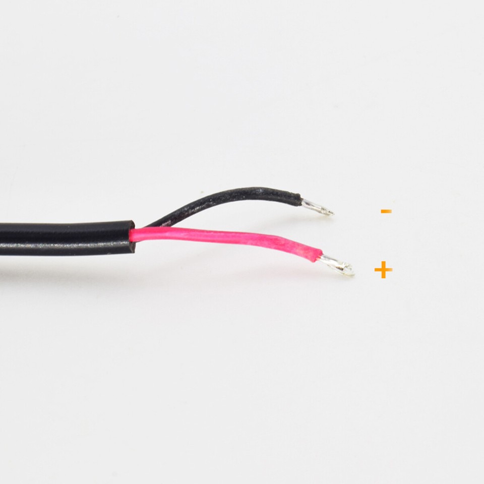 1M/3.3ft Micro USB Male Plug Cable 2 wires Power Pigtail Cable Cord ...