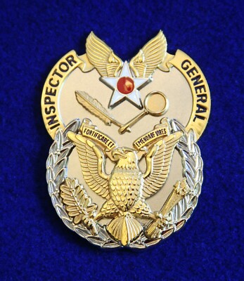 US AIR FORCE INSPECTOR GENERAL STAFF BADGE; REGULATION FULL SIZE | eBay