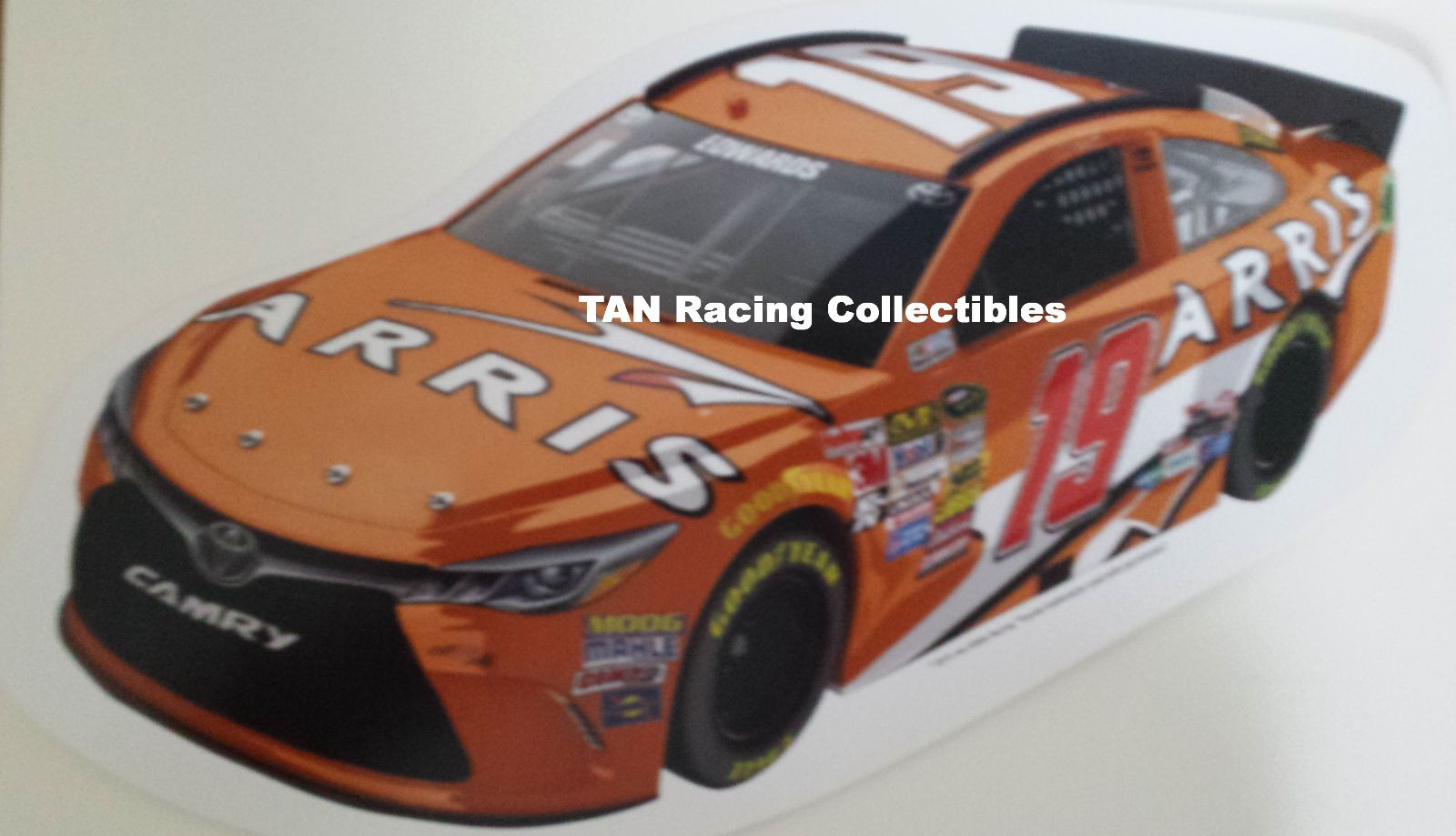 Carl Edwards 2015 R&R Imports #19 Arris Racing WALL DECAL FREE SHIP | eBay