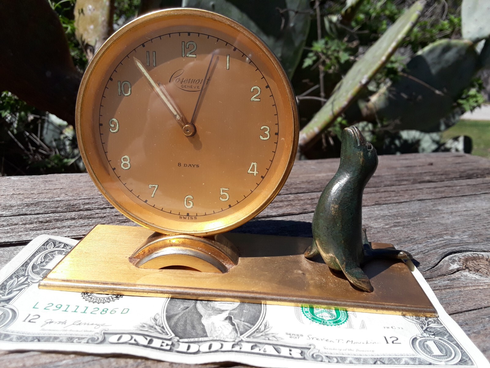 Rare Vintage Rosemont Geneve 8 Days Desk Nightstand Clock with Seal | eBay